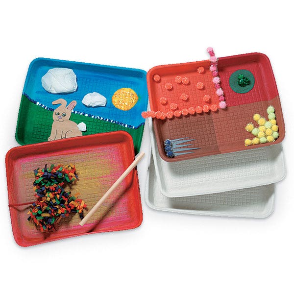 Cardboard Collage Trays - Pkg. of 25 - 8 in. x 11 in. - Nasco Education