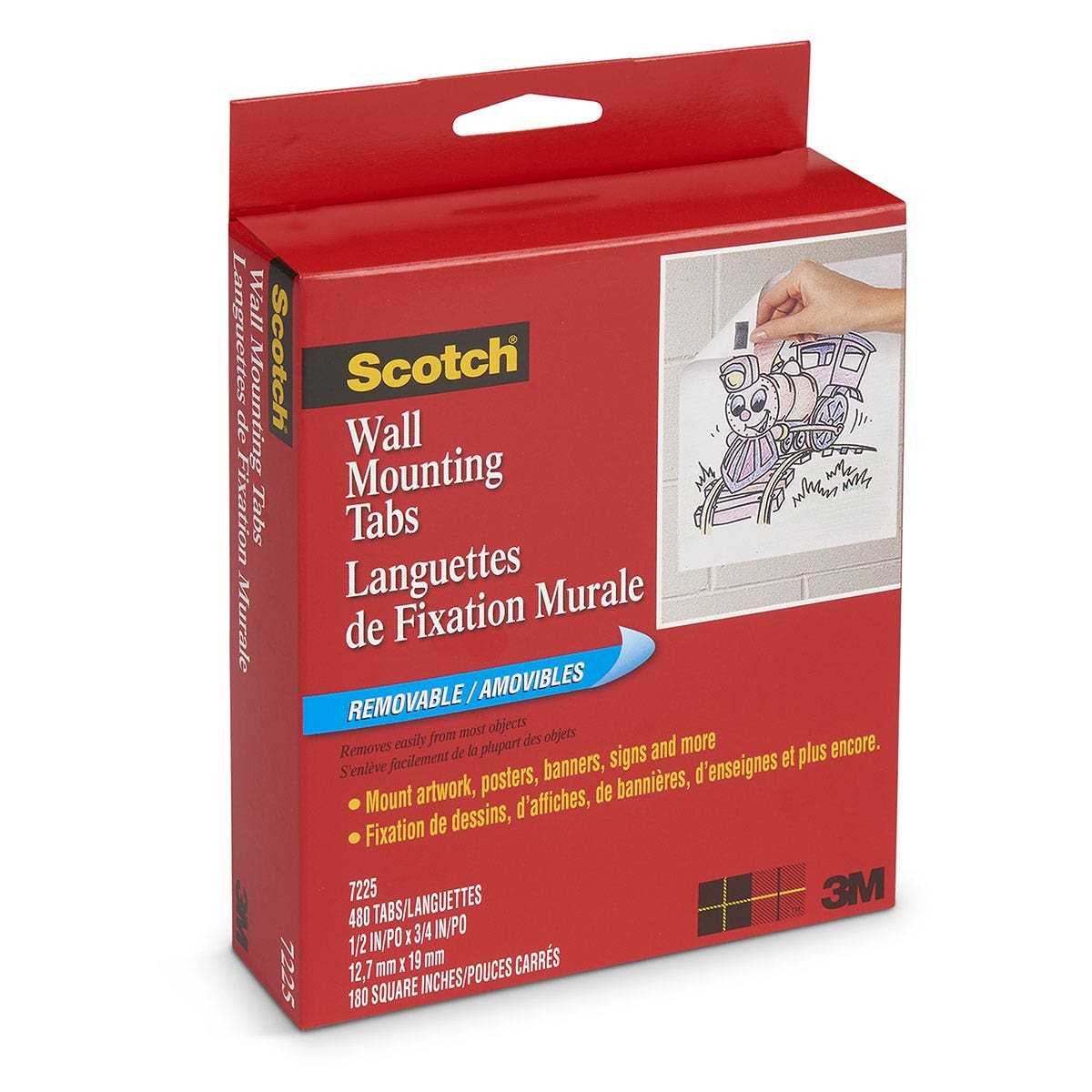 Scotch® Wall Mounting Tabs - Pkg. of 480