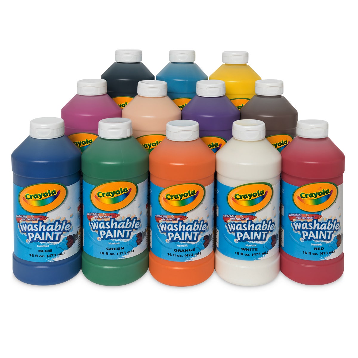 Crayola® Washable Paint - Set of 12 Pints - Nasco Education