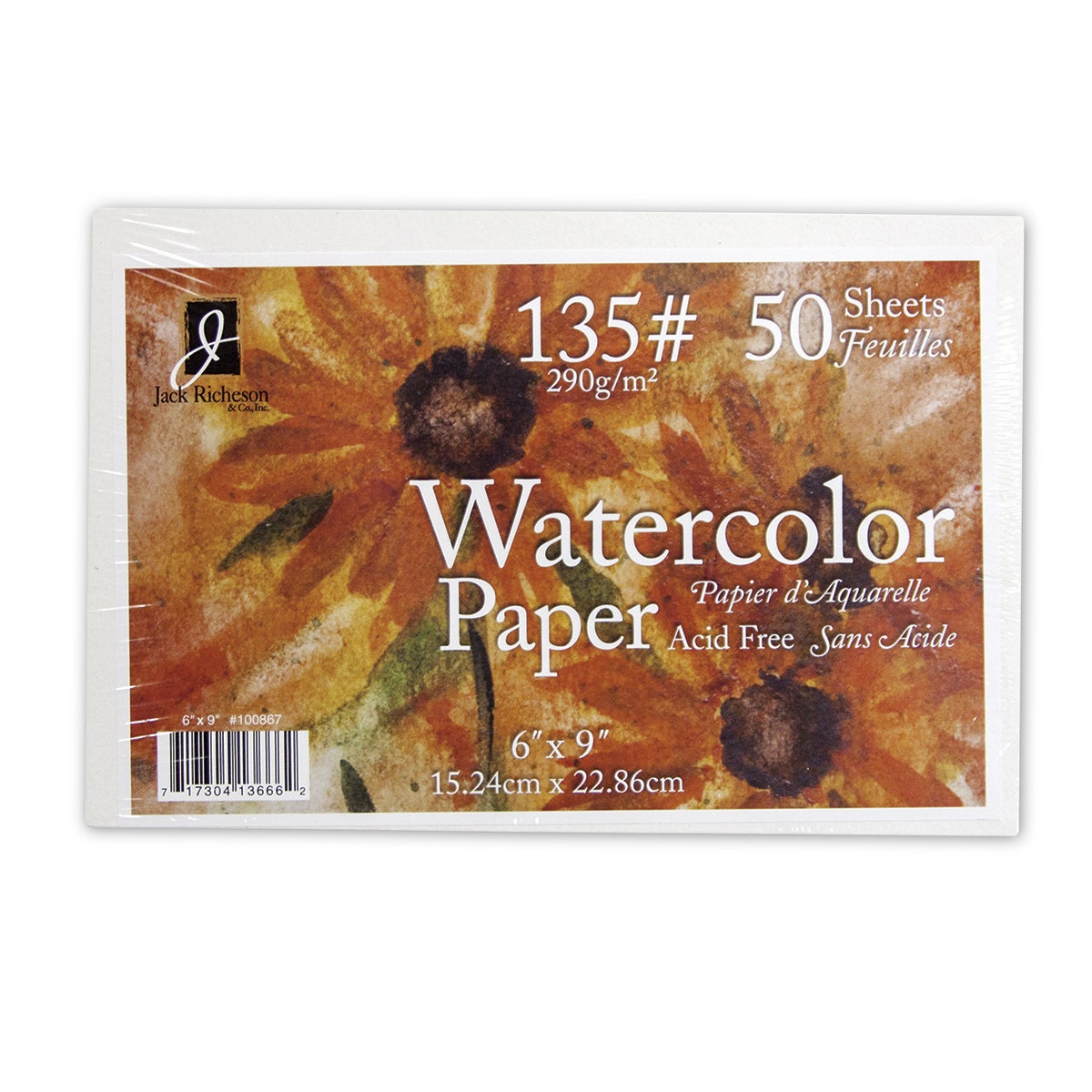Jack Richeson® Watercolor Paper - 135 lb. - 50 Sheets - Nasco Education