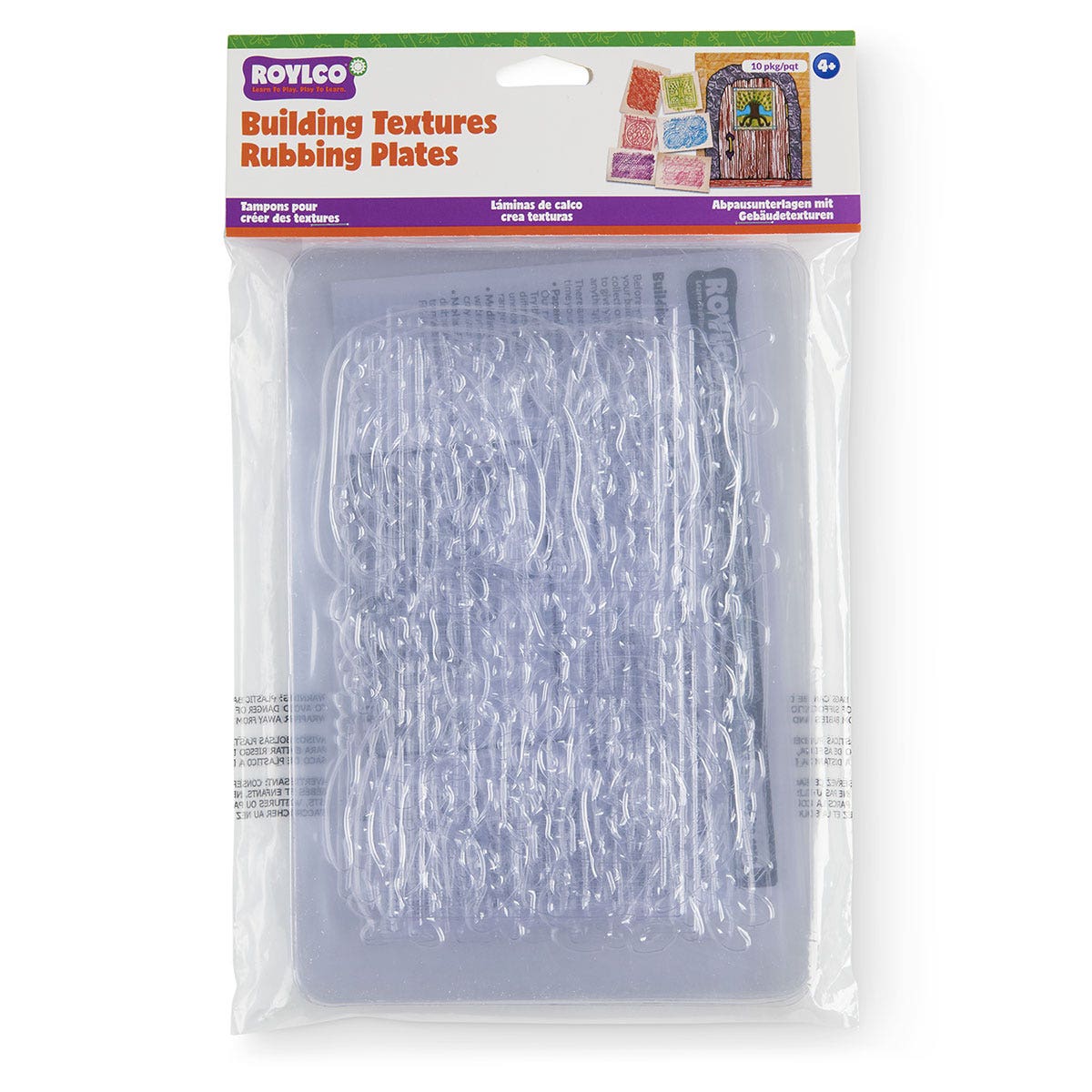 Roylco® Building Textures Rubbing Plates - Set of 10 - Nasco Education
