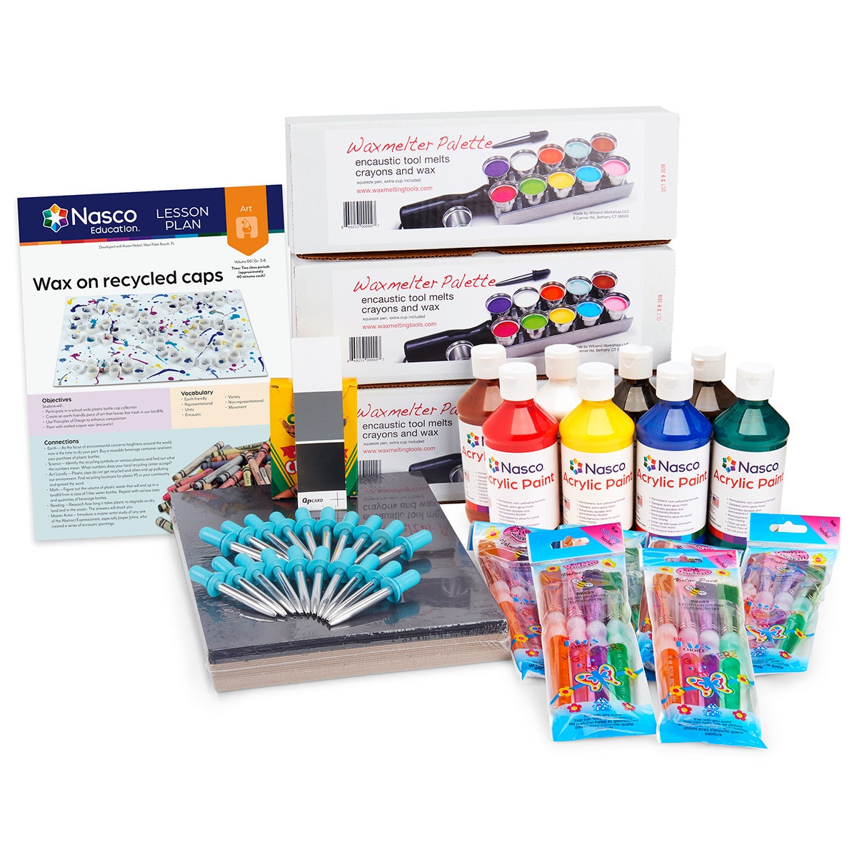 Nasco Wax On Recycled Caps Classroom Kit - Nasco Education
