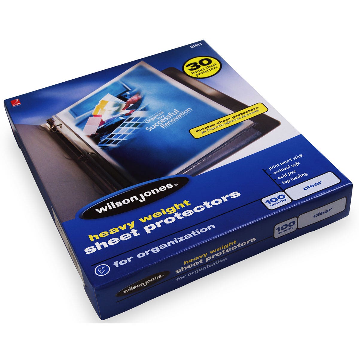 Sheet Protectors - Heavyweight - Pack of 100 - Clear