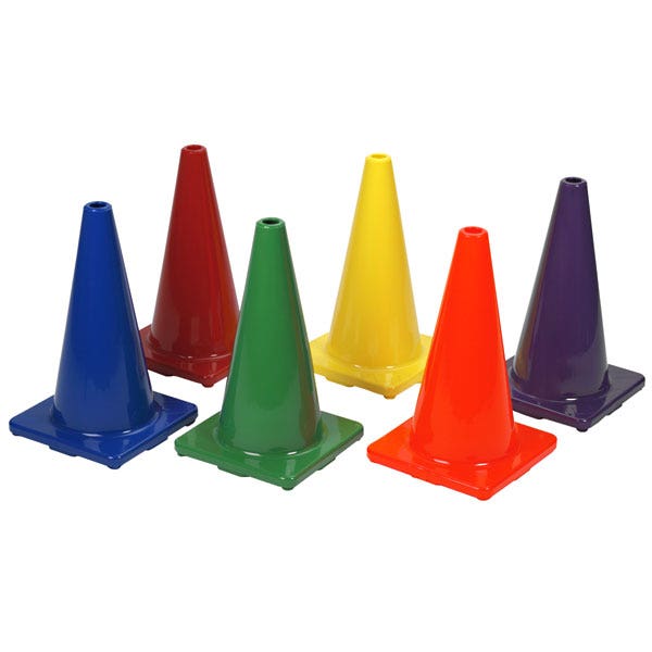 6-Color Set of 18 in. Poly Cones