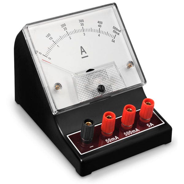 DC Milliameter, Triple Scale, 0-5/0-50/0-500mA - Nasco Education