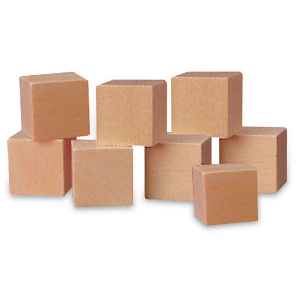 Plain Wooden Cubes, 2 cm