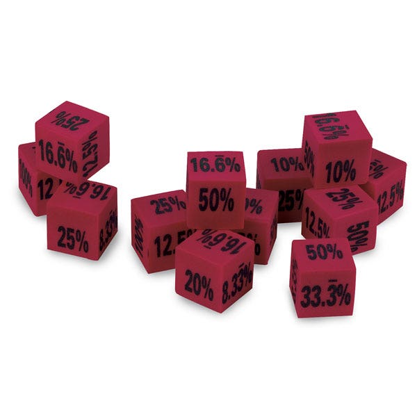 Foam Percentage Dice - Nasco Education