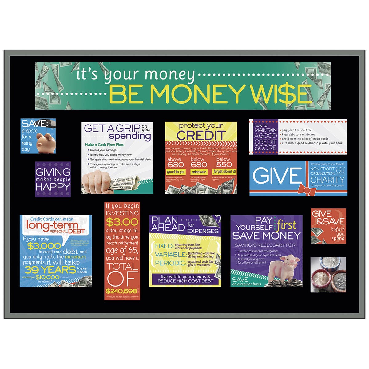 Be Money Wise Bulletin Board Kit - Nasco Education