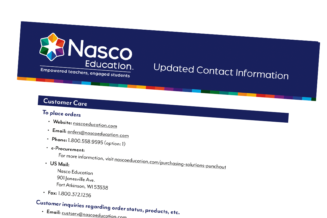 Contact Nasco Education